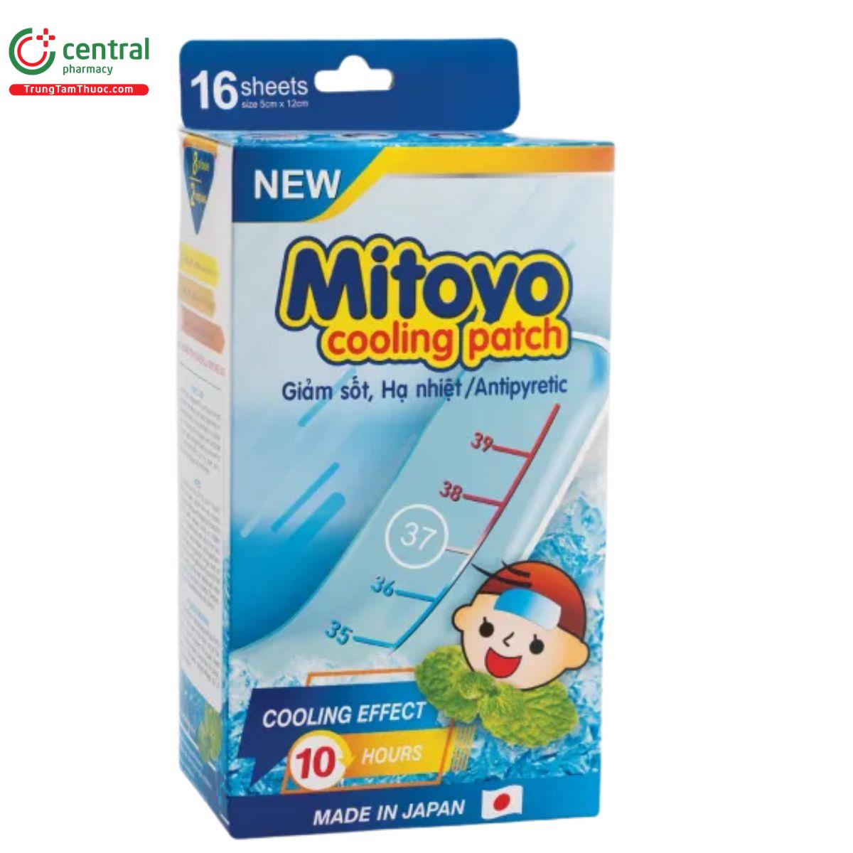 Miếng dán hạ sốt Mitoy - Giúp làm mát và hạ nhiệt tại các vùng da