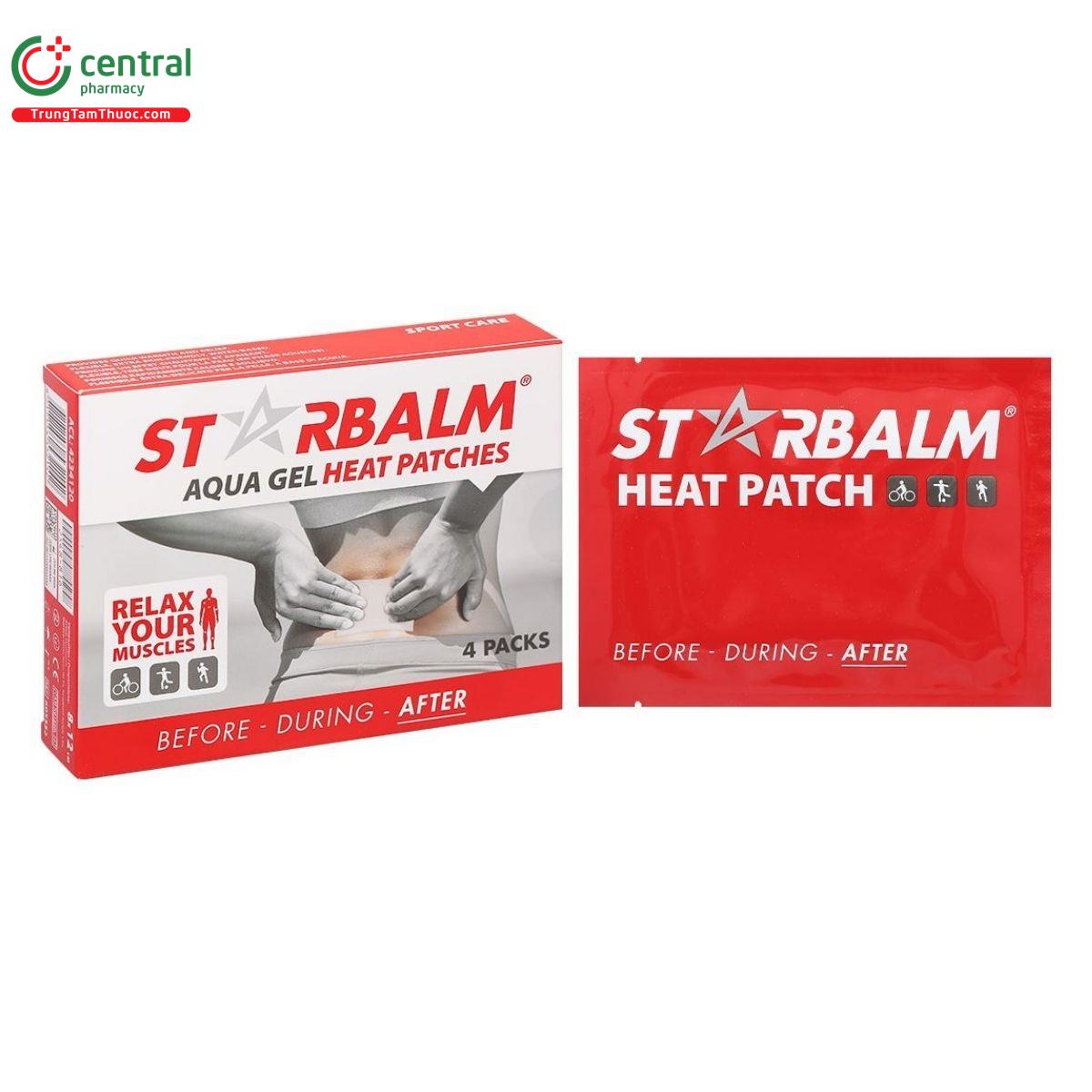 Miếng dán nhiệt Starbalm Aqua Gel Warm Plaster Heat Patches chính hãng