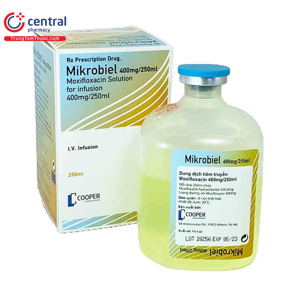 [CHÍNH HÃNG] Thuốc kháng sinh tiêm truyền Mikrobiel 400mg/250ml