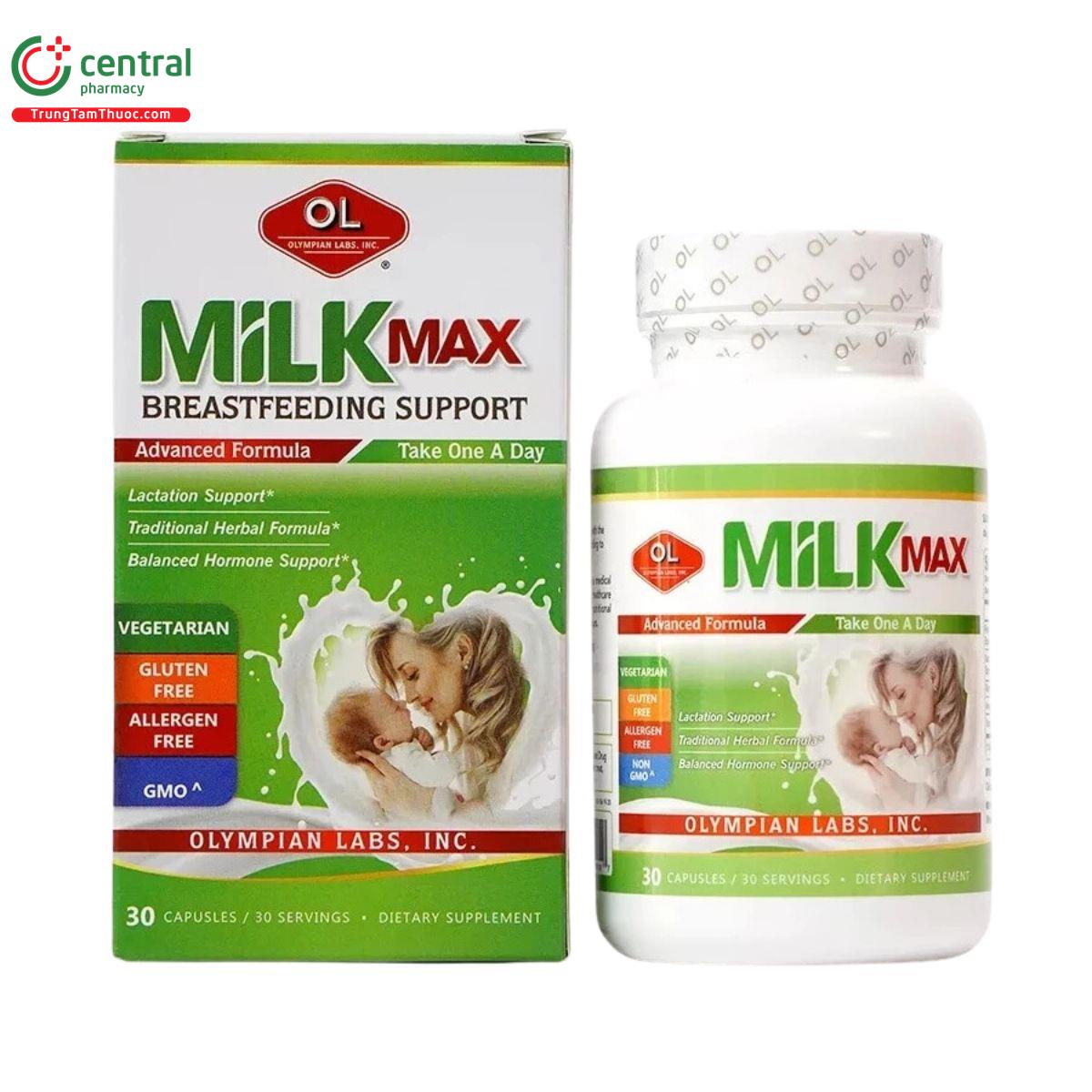 Thuốc Milk Max Breastfeeding Support - Kích thích tăng lượng sữa mẹ