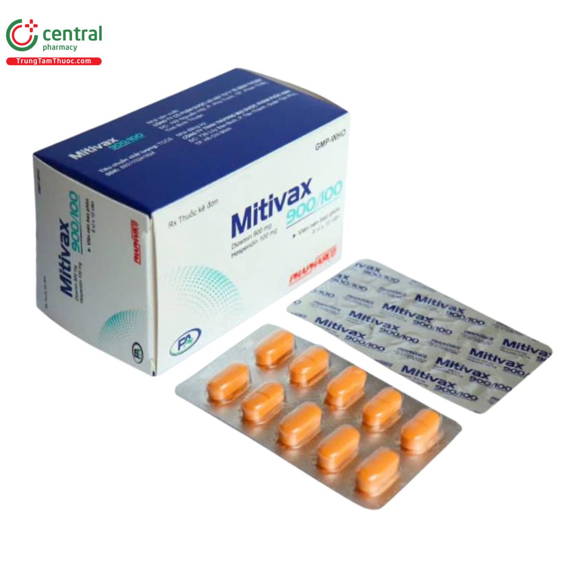 Thuốc Mitivax 900/100 điều trị các triệu chứng liên quan đến trĩ cấp