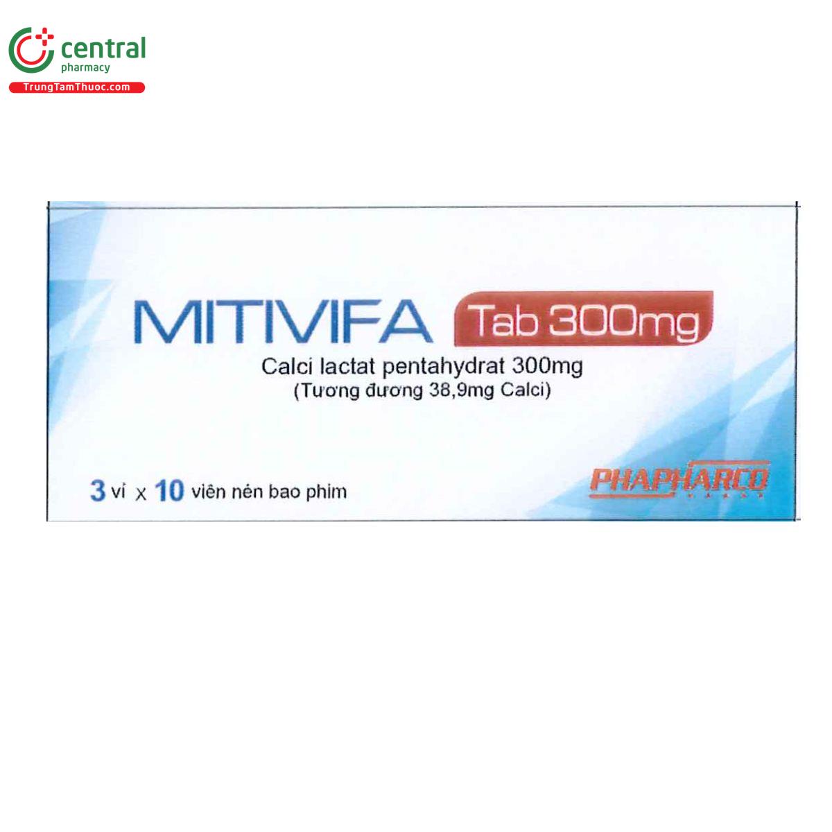 Thuốc Mitivifa Tab 300 mg bổ sung calci với người mang bầu hay cho con bú