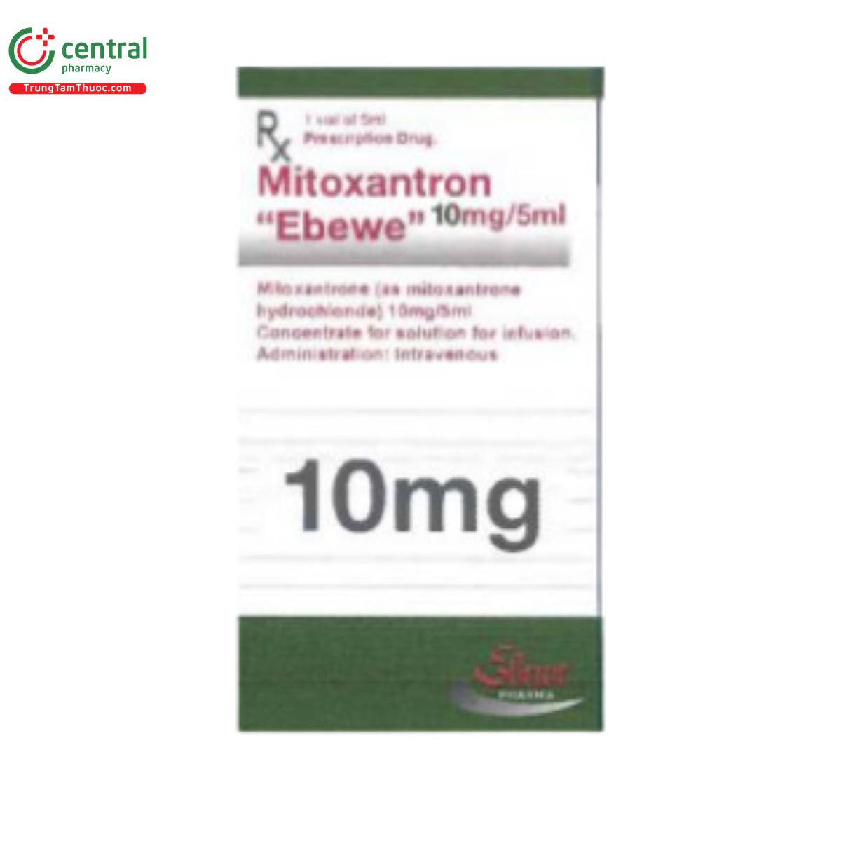 Thuốc Mitoxantron “Ebewe” 10mg: Điều trị ung thư vú tiến triển/di căn