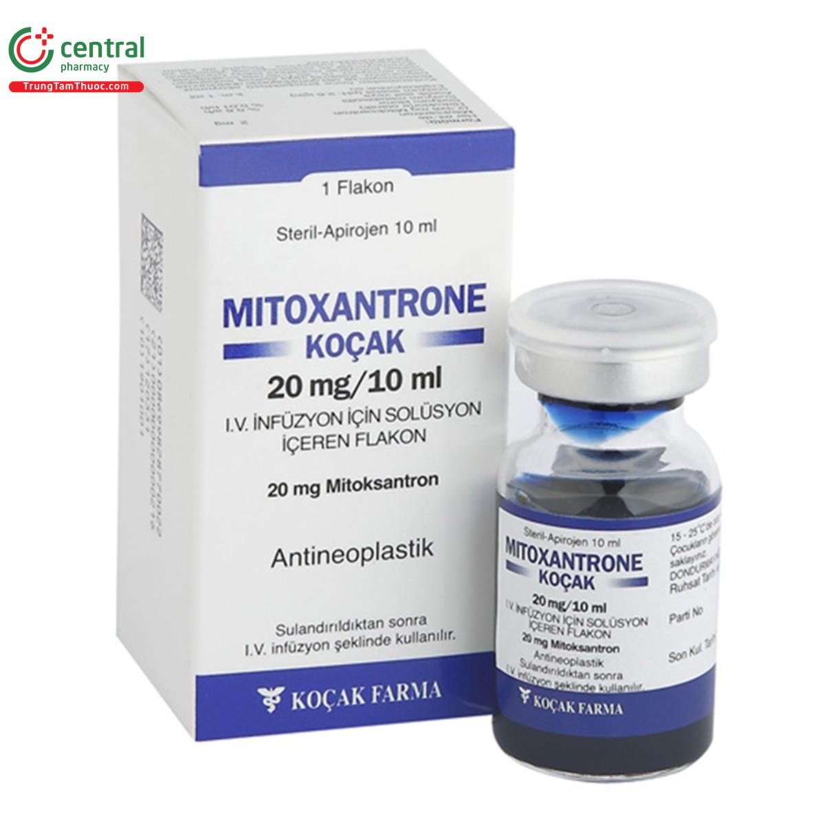 Thuốc Mitoxantrone Kocak 20mg/10ml: điều trị ung thư vú, gan và máu