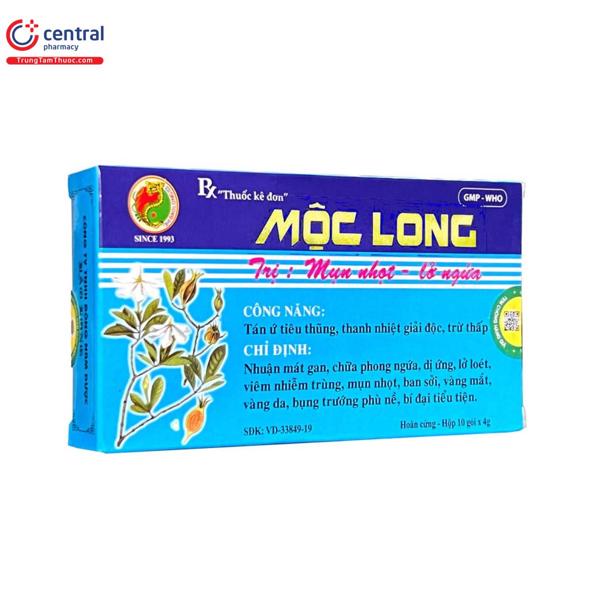 Thuốc Mộc Long (Hộp (10 gói x 4g) - Thuốc điều trị mụn nhọt, lở ngứa ...