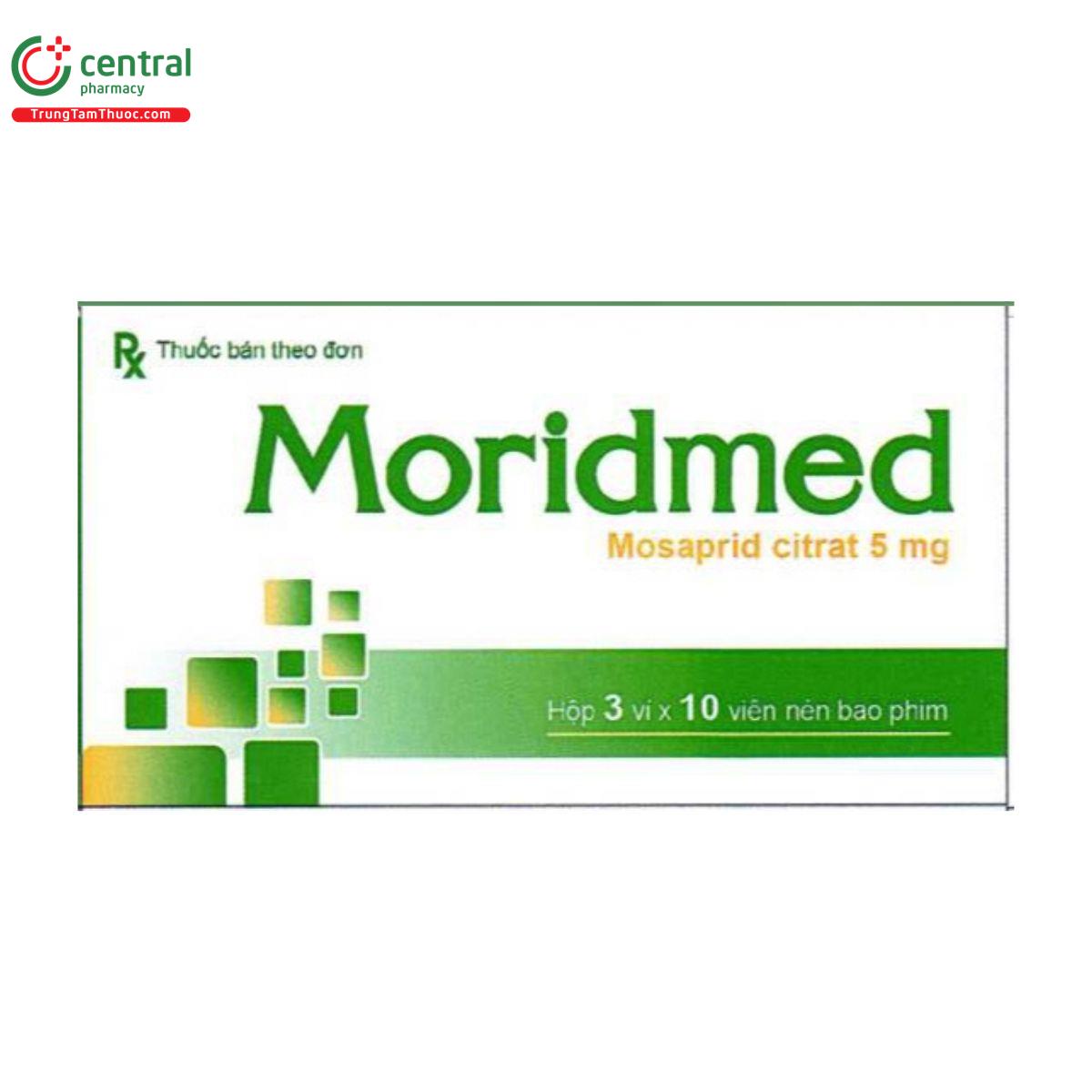 Thuốc Moridmed 5mg (Mosaprid citrat) điều trị triệu chứng dạ dày-ruột