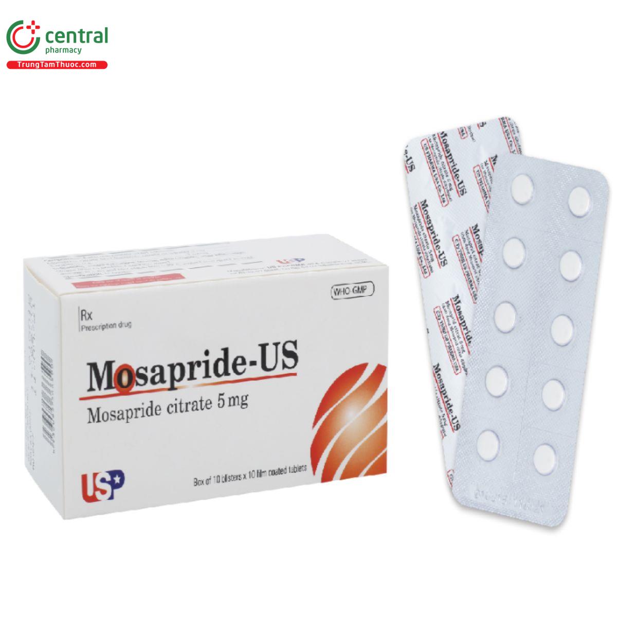 Thuốc Mosapride - US 5 mg - Điều trị rối loạn tiêu hóa kèm khó tiêu