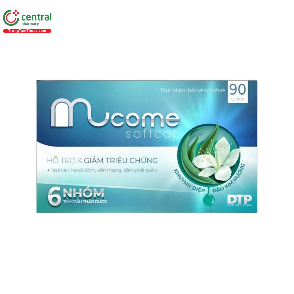 Mucome Softcap hỗ trợ giảm ho, đờm, đau họng, khàn tiếng