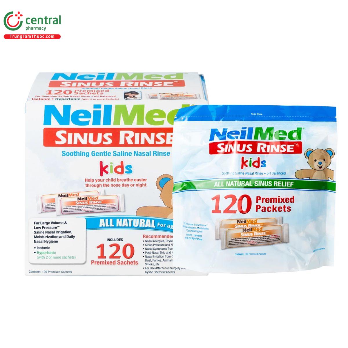 Muối rửa mũi Neilmed Sinus Rinse Kids giúp vệ sinh mũi hàng ngày