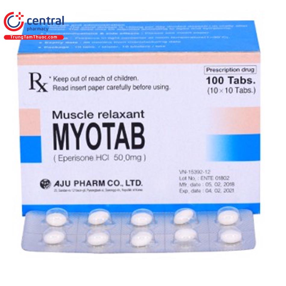 [CHÍNH HÃNG] Thuốc Myotab 50mg- Thuốc điều trị các bệnh về xương khớp
