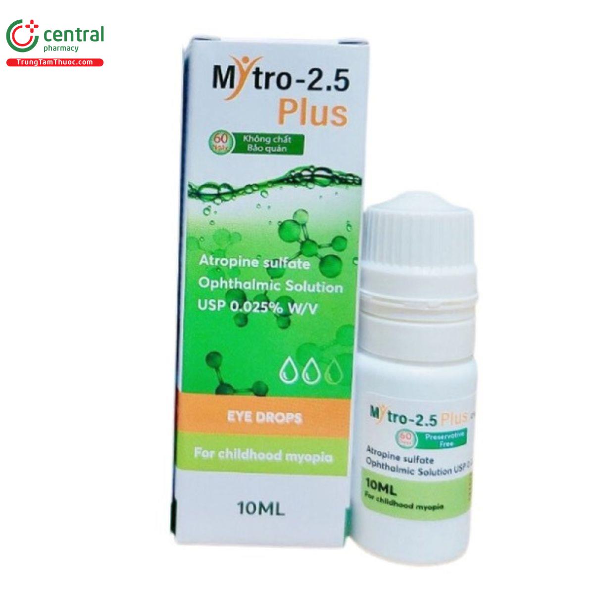 Thuốc Mytro-2.5 Plus 10ml giúp làm chậm tiến triển cận thị ở trẻ em