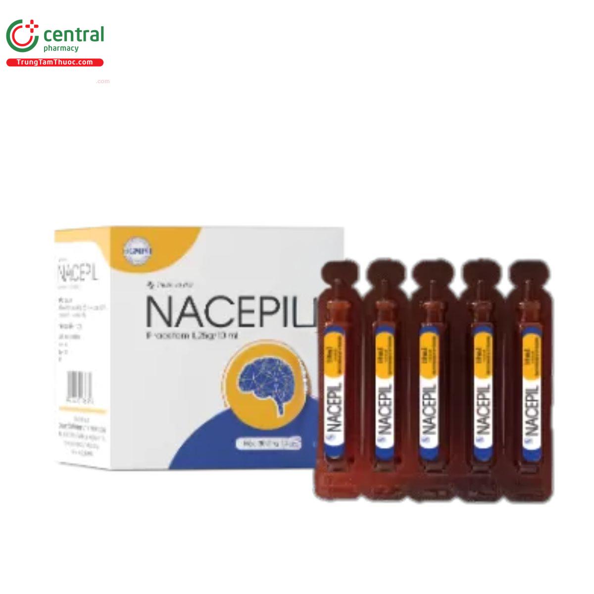 Thuốc Nacepil 10ml điều trị thiếu máu não, phục hồi tổn thương não