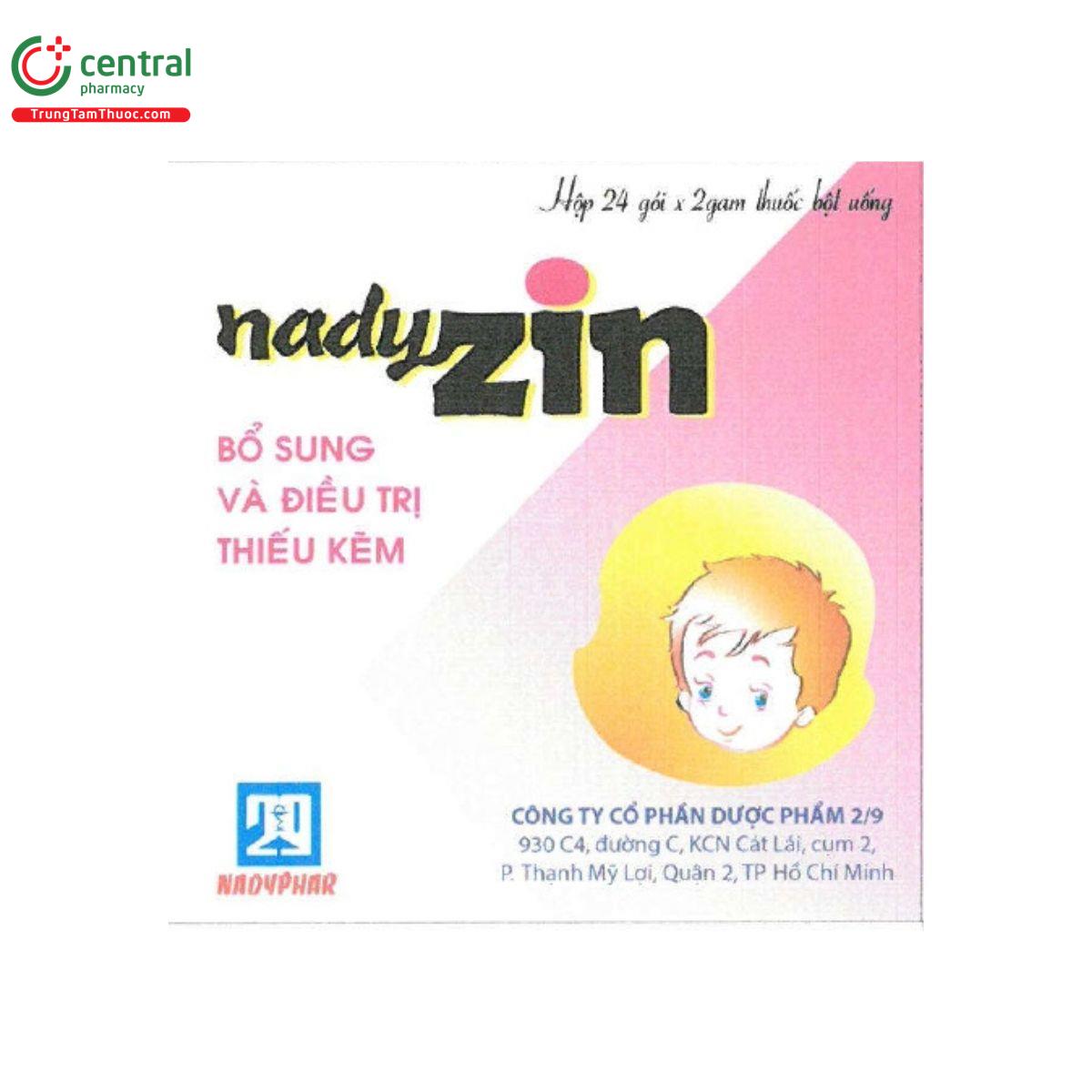 Thuốc Nadyzin 10mg điều trị thiếu kẽm cho trẻ em và người lớn