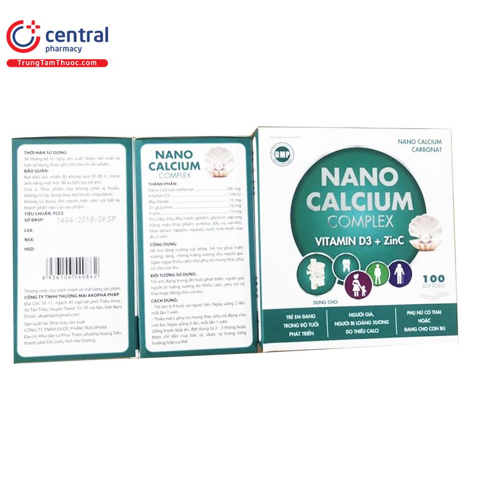 [CHÍNH HÃNG] Nano Calcium Complex Vitamin D3 + Zinc tăng cường sức khỏe