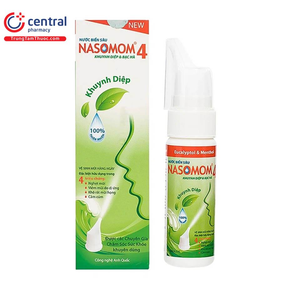 [CHÍNH HÃNG] Thuốc Nasomom 4 Khuynh Diệp & Bạc Hà giúp loãng đờm