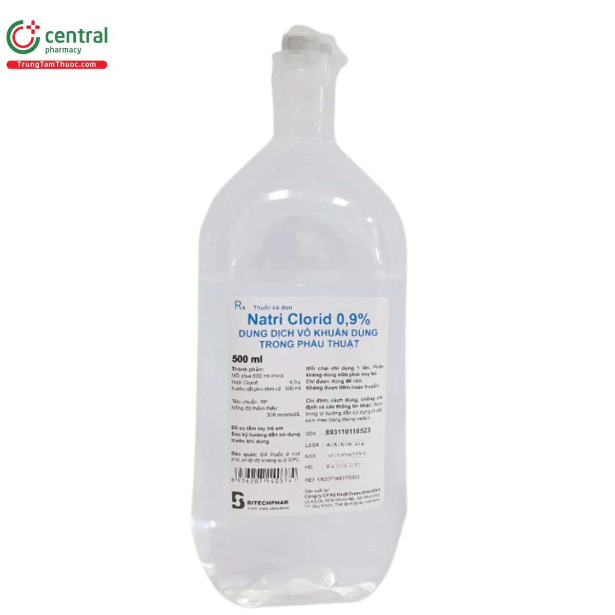 Thuốc Natri clorid 0,9% 500ml Bitechphar tưới, rửa, tráng và pha loãng ...