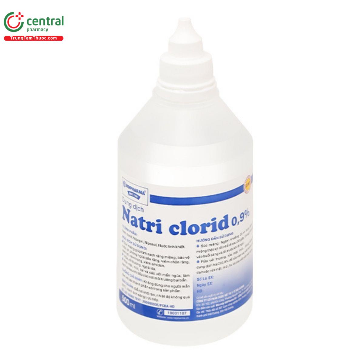 [CHÍNH HÃNG] Nước muối sinh lý Natri Clorid HDPharma 0.9% chai 500ml