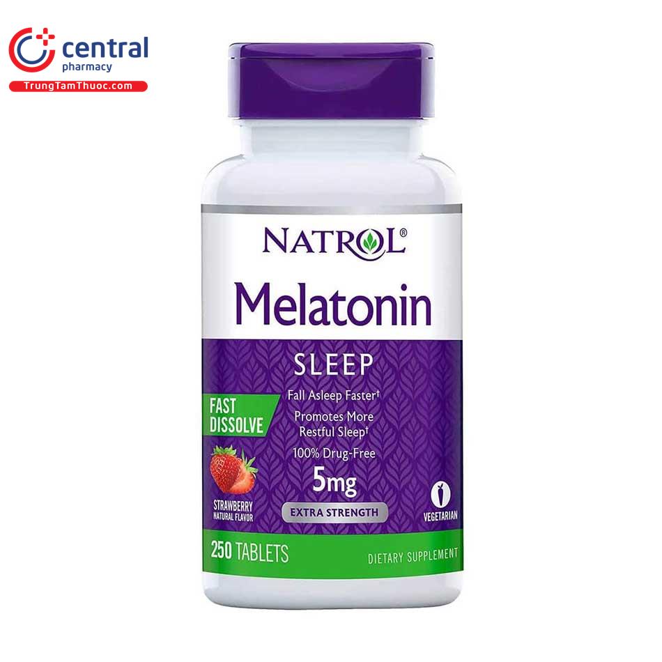 [CHÍNH HÃNG] Thuốc viên ngậm giúp ngủ ngon Natrol Melatonin Sleep 5mg