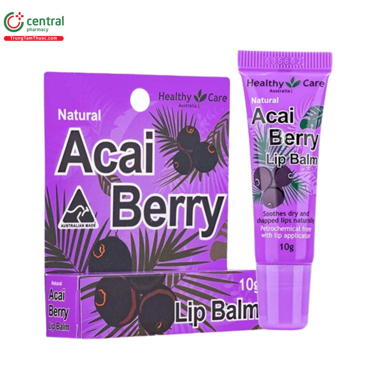 Natural Acai Berry Lip Balm dưỡng môi mềm mại, giảm khô ráp, bong tróc