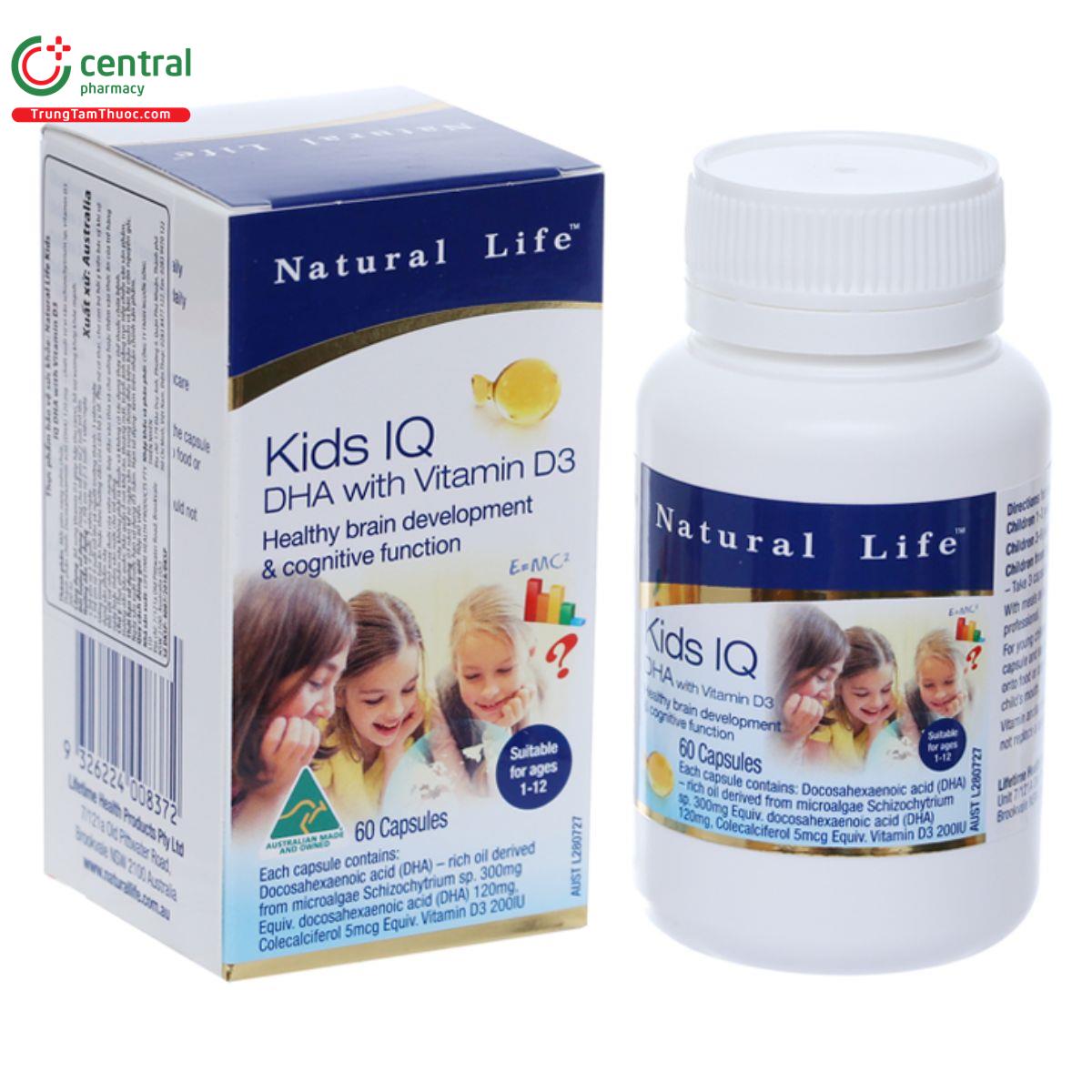 Natural Life Kids IQ bổ sung DHA, vitamin D3 giúp bổ não, tăng hấp thu ...