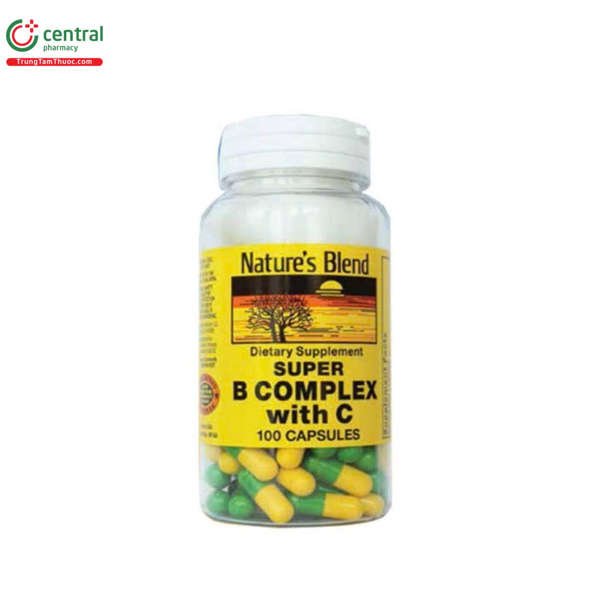 Thuốc Nature's Blend Super B Complex With C bổ sung năng lượng cho cơ thể