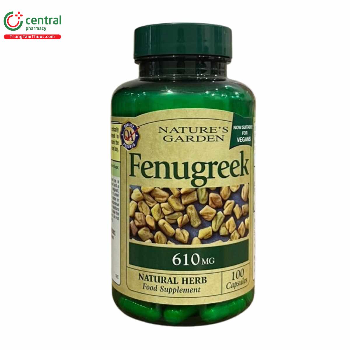 Viên uống lợi sữa Nature's Garden Fenugreek 610mg (hộp 100 viên) - UK