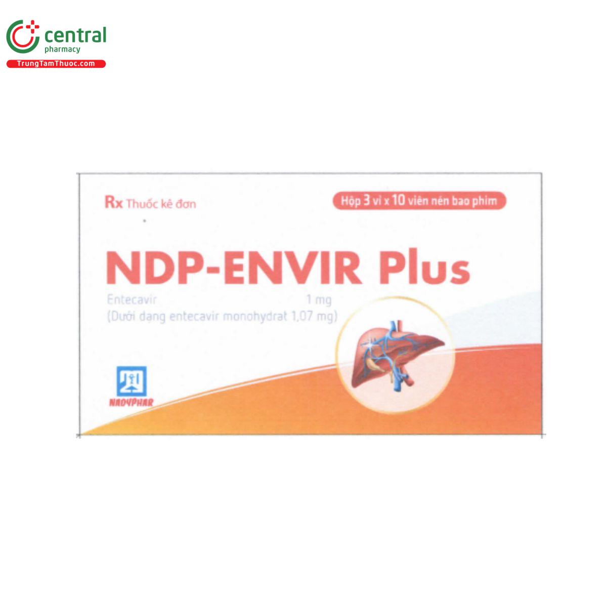 Thuốc NDP-Envir Plus 1mg - Điều trị nhiễm virus viêm gan B mạn tính