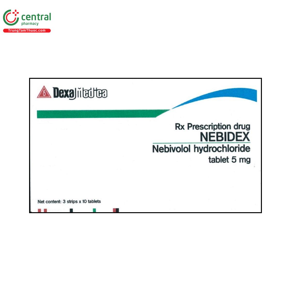 Thuốc Nebidex 5mgchẹn beta điều trị tăng huyết áp và suy tim