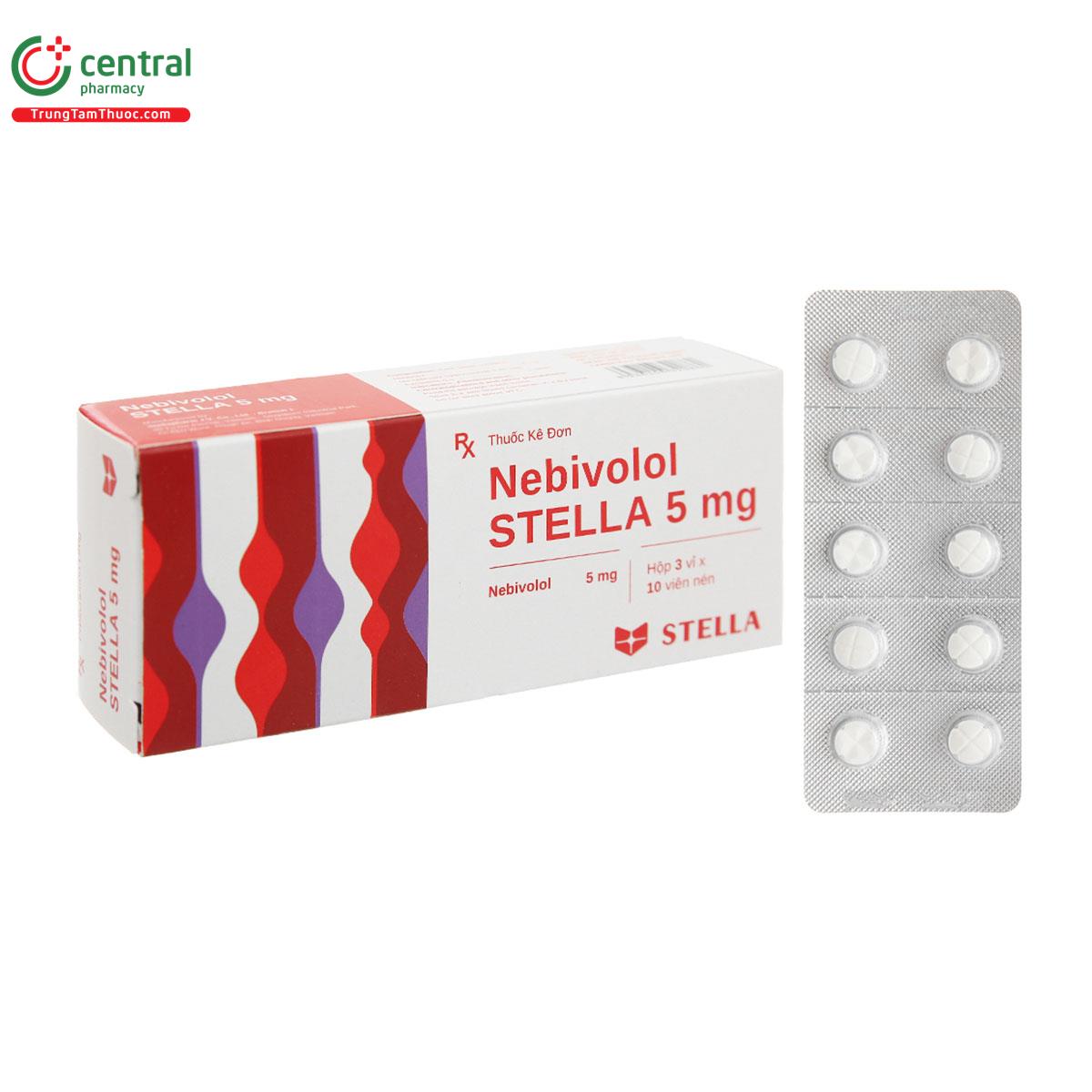 Thuốc Nebivolol Stella 5mg điều trị tăng huyết áp cho người lớn tuổi