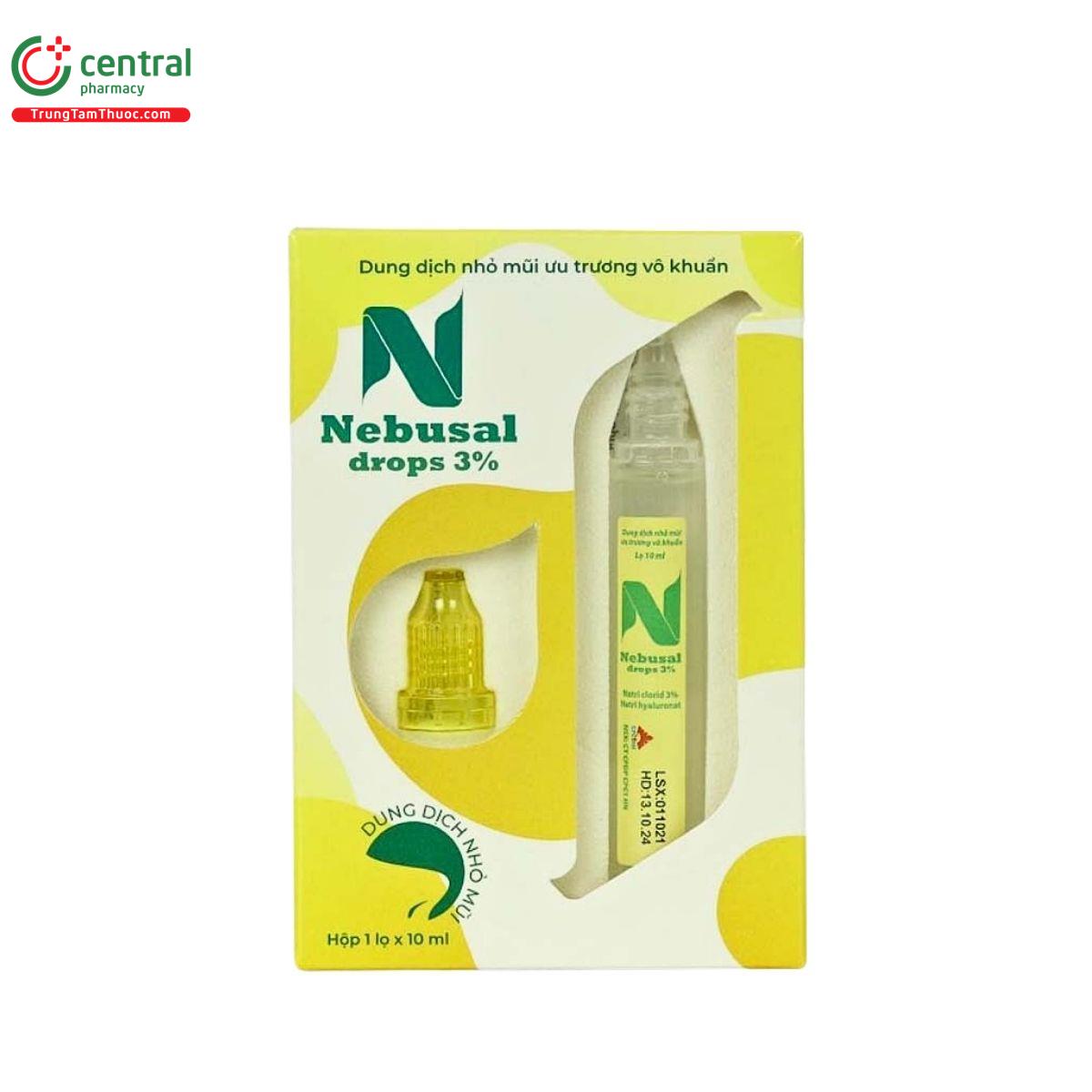 Nước muối ưu trương Nebusal Drop 3% giúp giảm nghẹt và sổ mũi cho trẻ