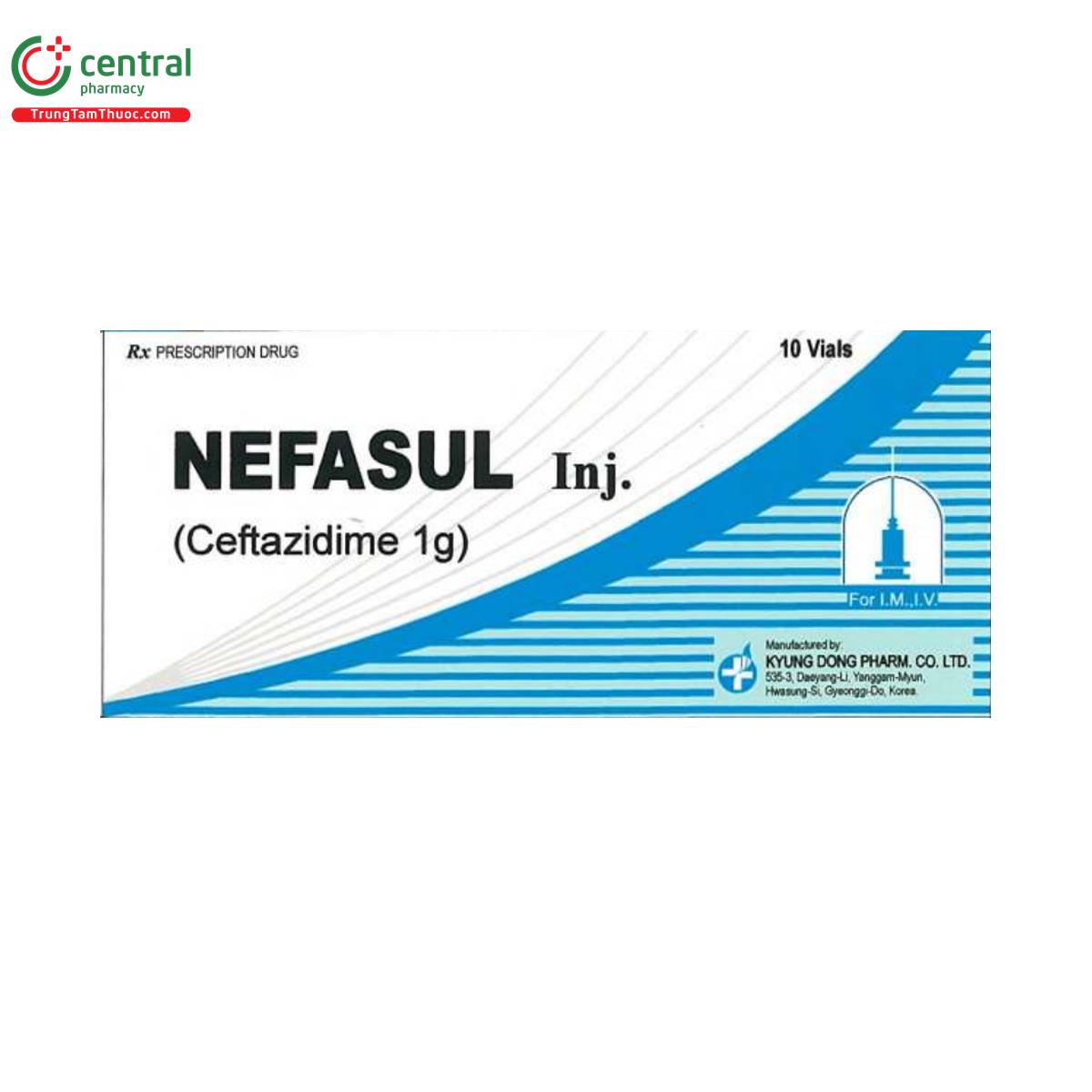 Thuốc Nefasul Inj 1g - Điều trị nhiễm khuẩn do vi khuẩn nhạy cảm