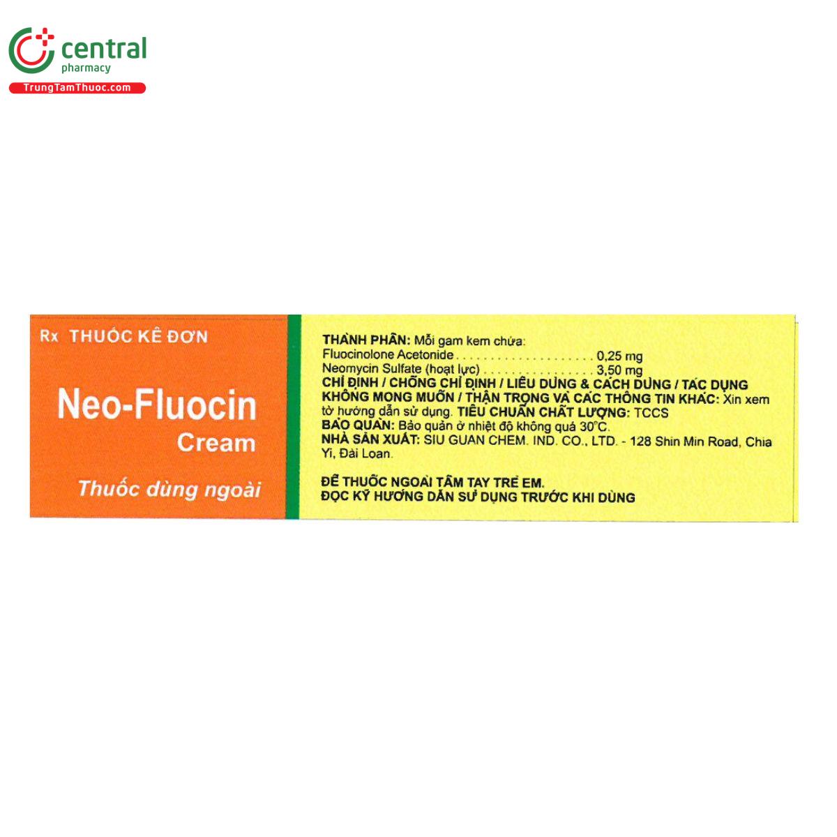 Thuốc Neo-Fluocin Cream - Điều trị các bệnh lý về viêm da, chàm da