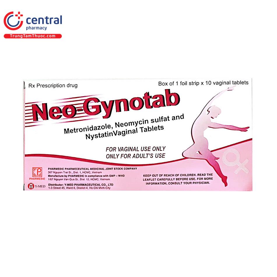 [CHÍNH HÃNG] Thuốc Neo-Gynotab tác dụng trị bệnh viêm phụ khoa