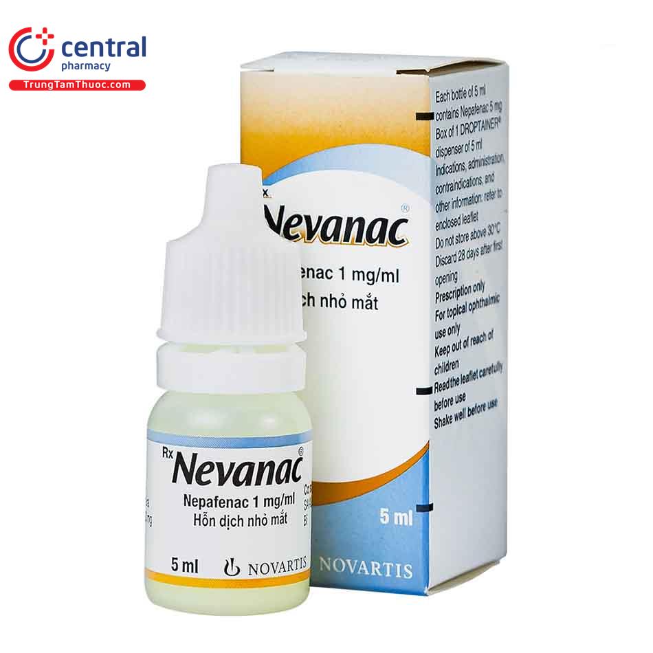 [CHÍNH HÃNG] Thuốc Nevanac Alcon 5ml - điều trị viêm đau sau mổ mắt