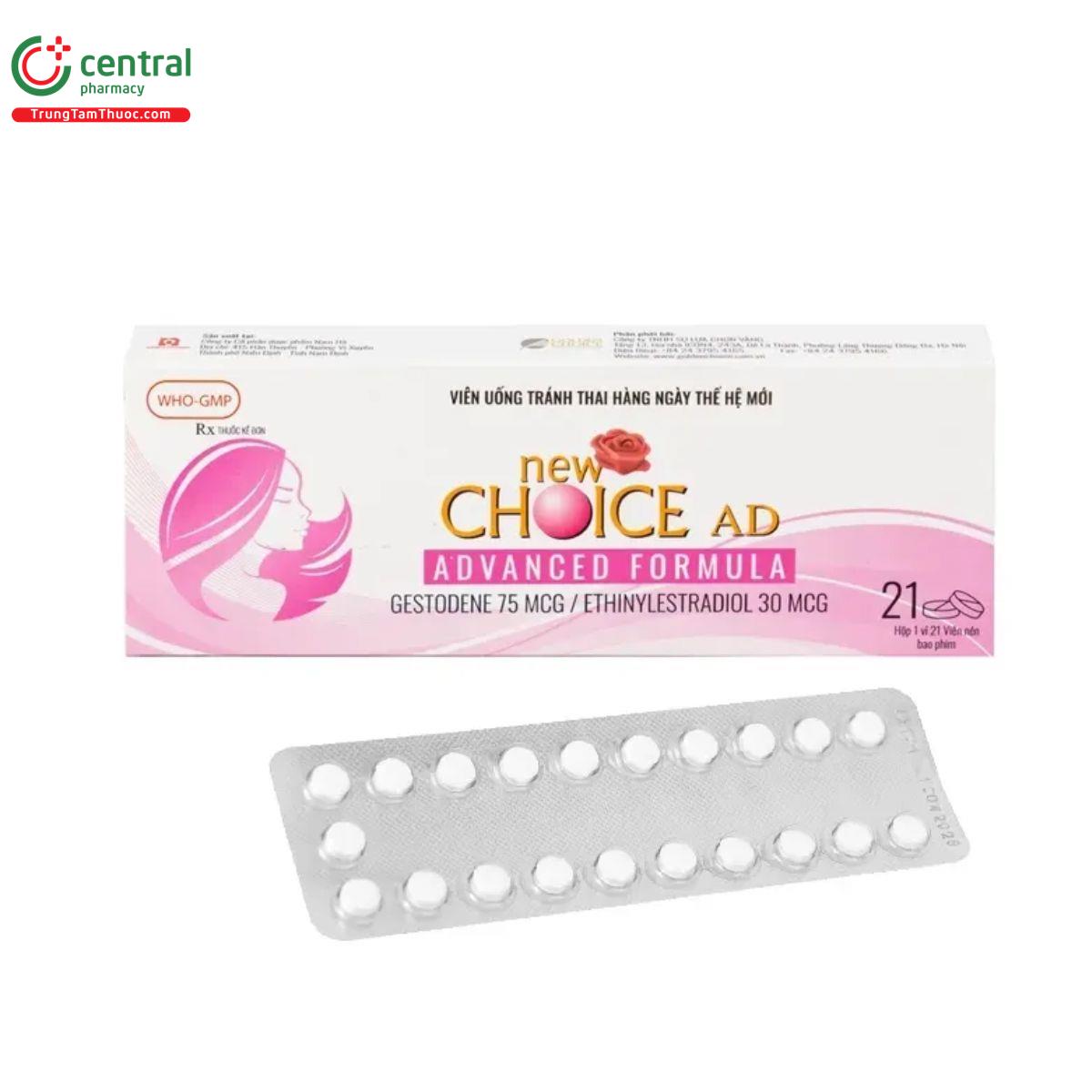 Thuốc New Choice AD 75mcg/30mcg - thuốc uống tránh thai hàng ngày