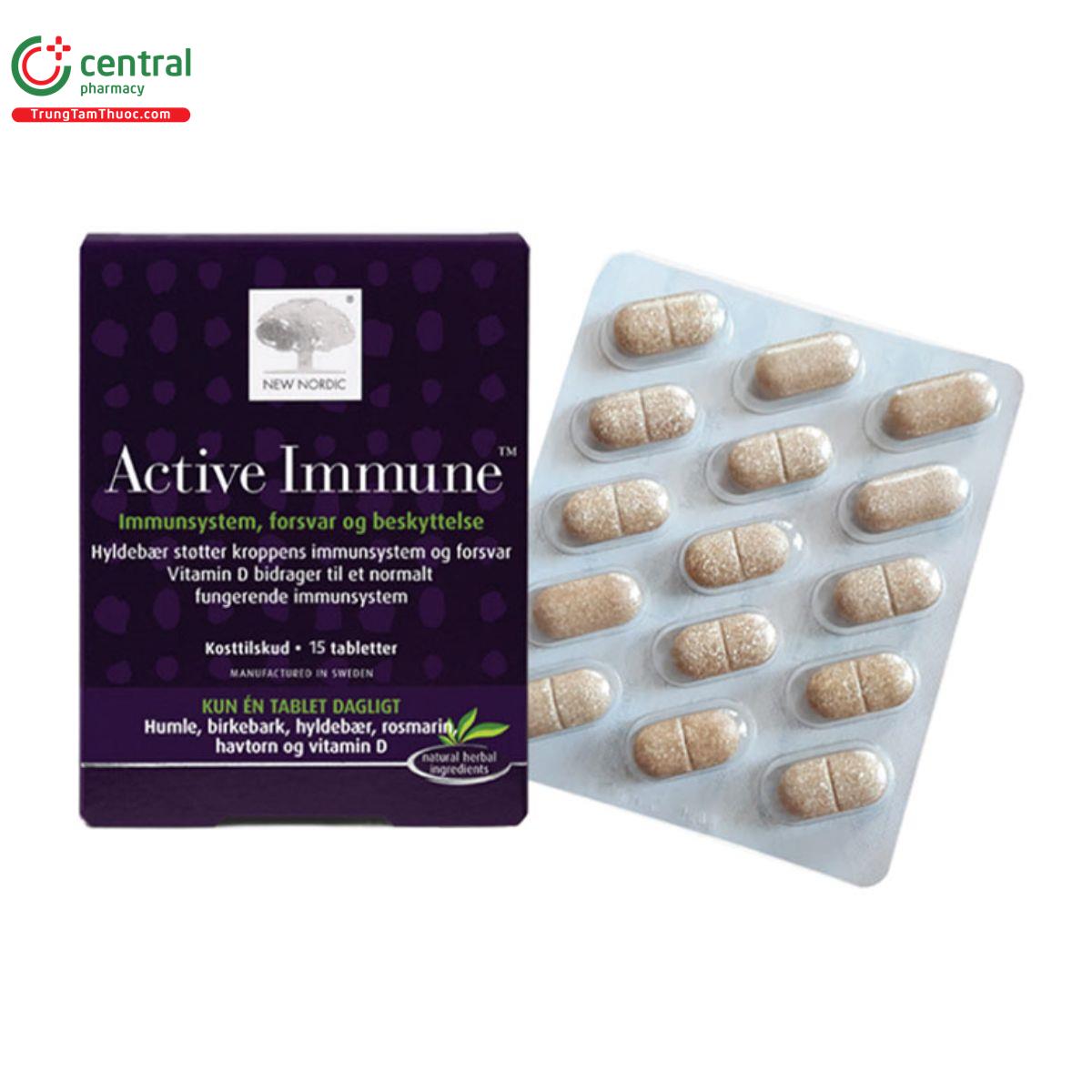 New Nordic Active Immune (hộp 15 viên) hỗ trợ tăng đề kháng cơ thể