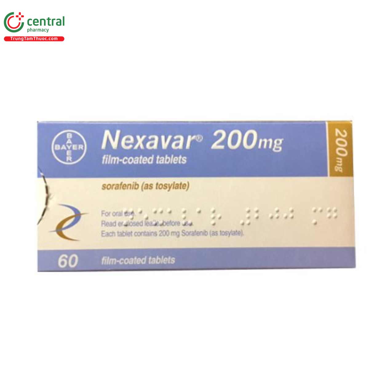 Thuốc Nexavar 200mg trị ung thư tế bào biểu mô gan, thận, tuyến giáp