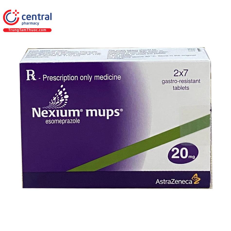 Thuốc Nexium Mups 20mg điều trị loét dạ dày tá tràng