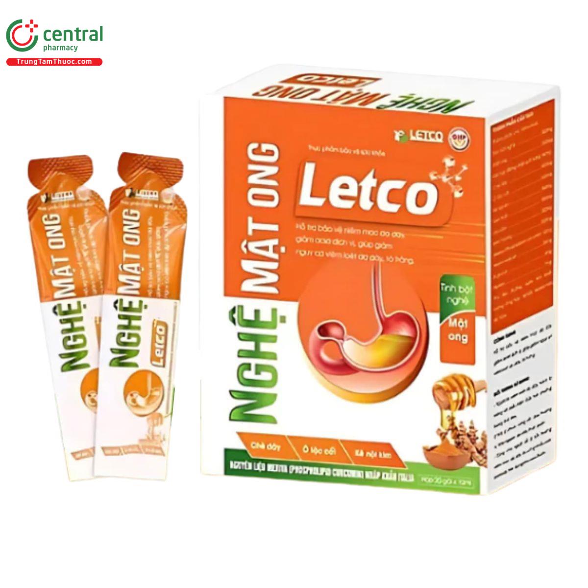 Nghệ Mật Ong Letco - Hỗ trợ giảm axit dịch vị, bảo vệ niêm mạc dạ dày
