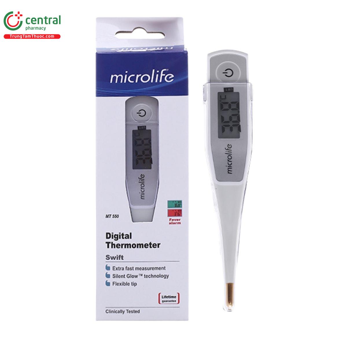 Nhiệt kế điện tử Microlife MT 550, đo nhiệt độ nhanh chóng, chính xác