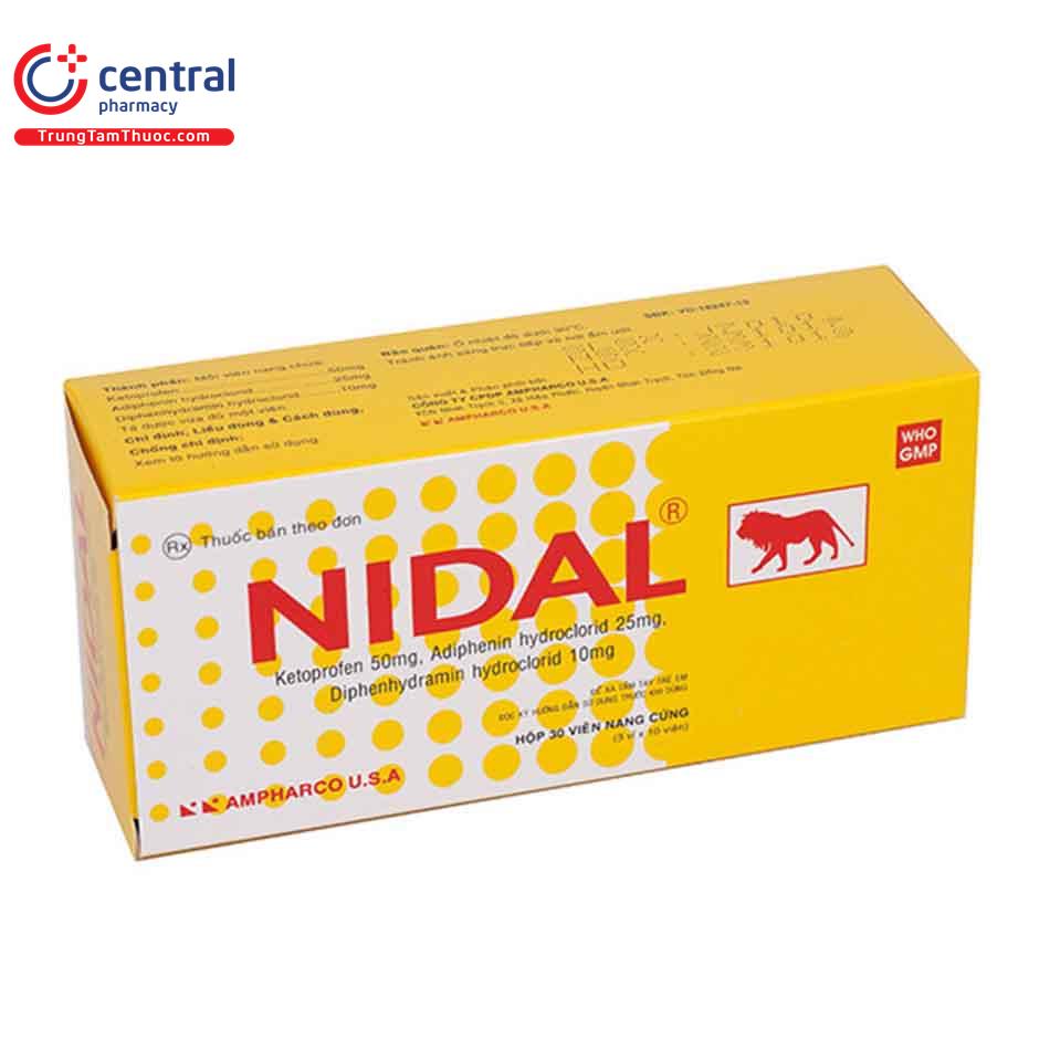 [CHÍNH HÃNG] Thuốc Nidal (viên) - giảm đau, chống viêm