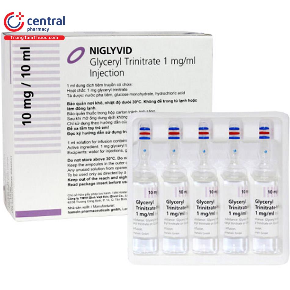 [CHÍNH HÃNG] Thuốc Niglyvid (nitroglycerin) - điều trị suy tim