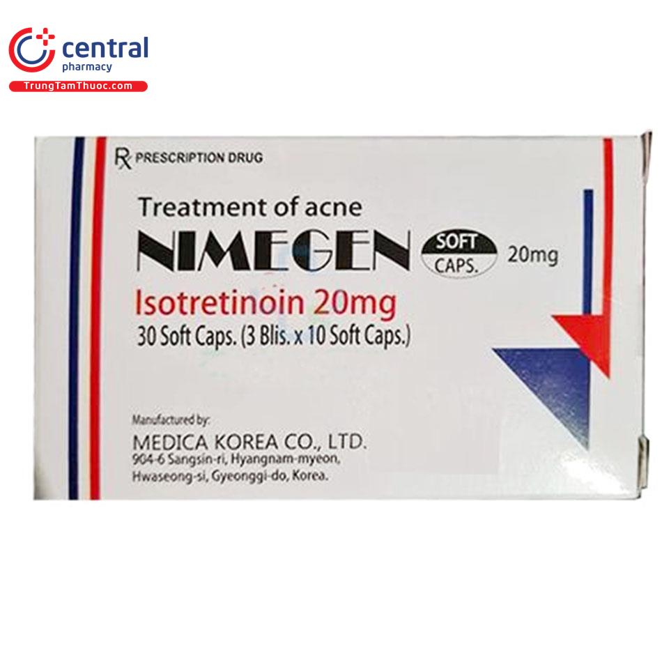Thuốc Nimegen 20mg giải pháp điều trị mụn trứng cá nặng nhanh chóng