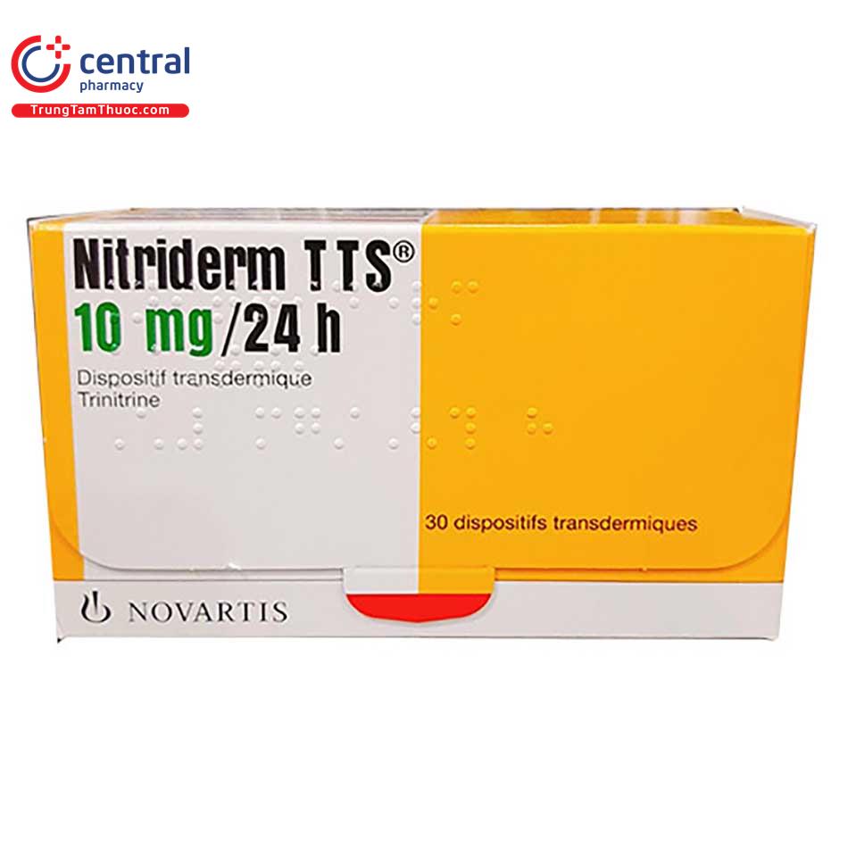 Thuốc Nitriderm TTS 10mg/24h: tác dụng, cách dùng, lưu ý khi sử dụng