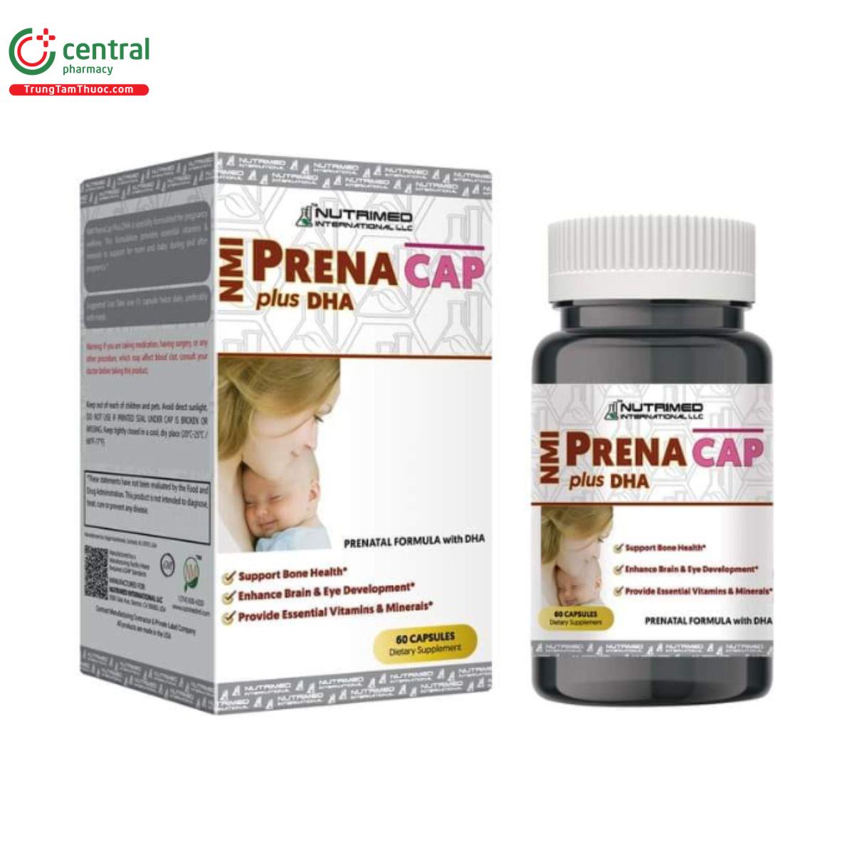 Thuốc NMI Prena Cap Plus DHA bổ sung dưỡng chất cho bà bầu, sau sinh