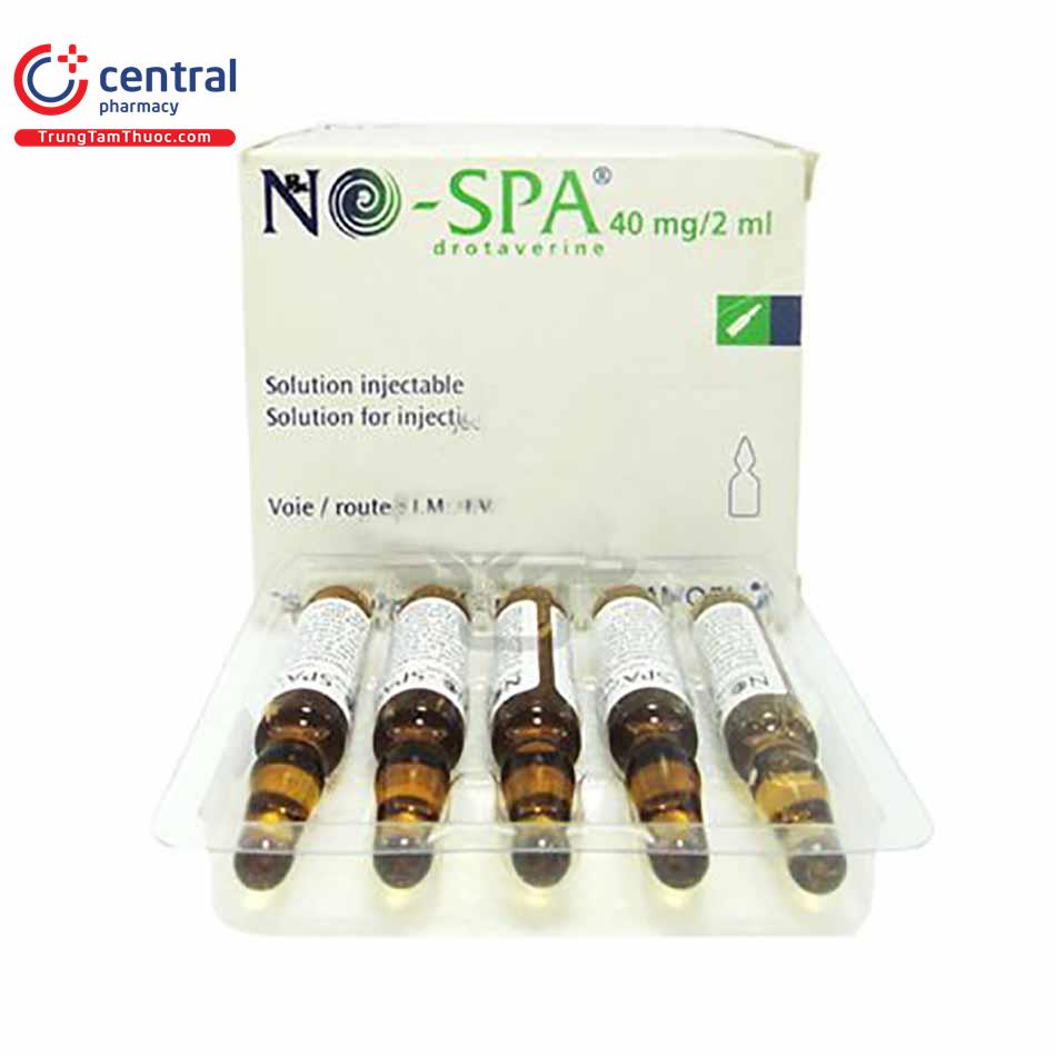 Thuốc No-spa 40mg/2ml trị đau dạ dày, sỏi thận, sỏi mật