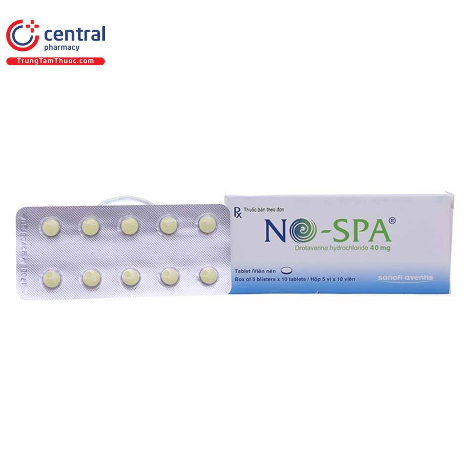 [CHÍNH HÃNG] Thuốc No-spa 40mg trị đau dạ dày, sỏi thận, sỏi mật