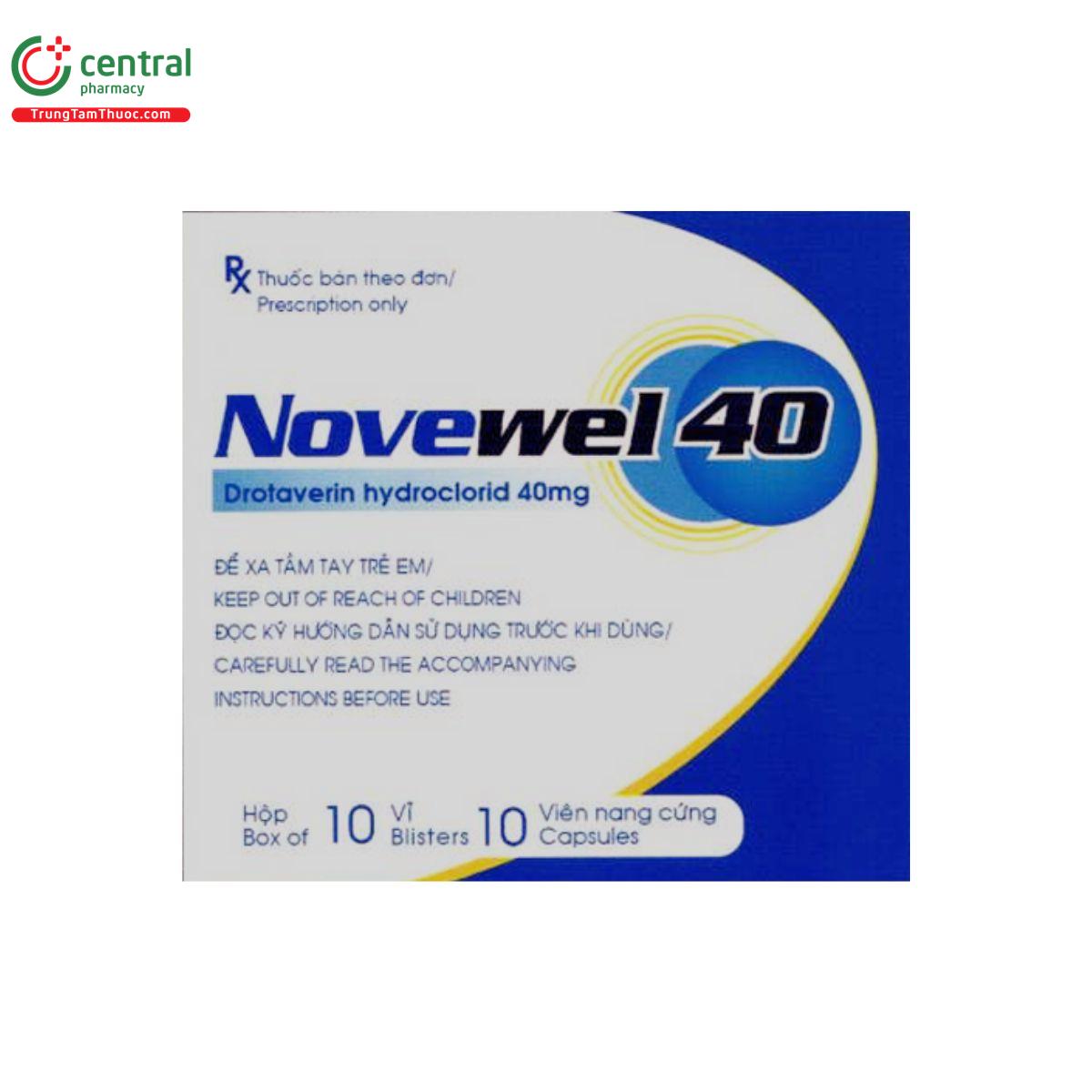 Thuốc Novewel 40mg điều trị hội chứng ruột kích thích, co thắt tử cung