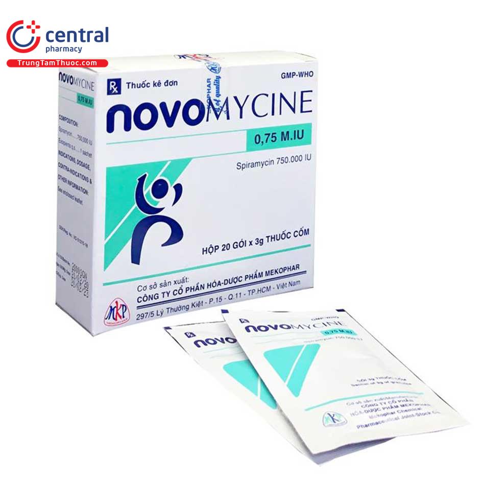 [CHÍNH HÃNG] Thuốc Novomycine 0,75 M.IU điều trị nhiễm khuẩn