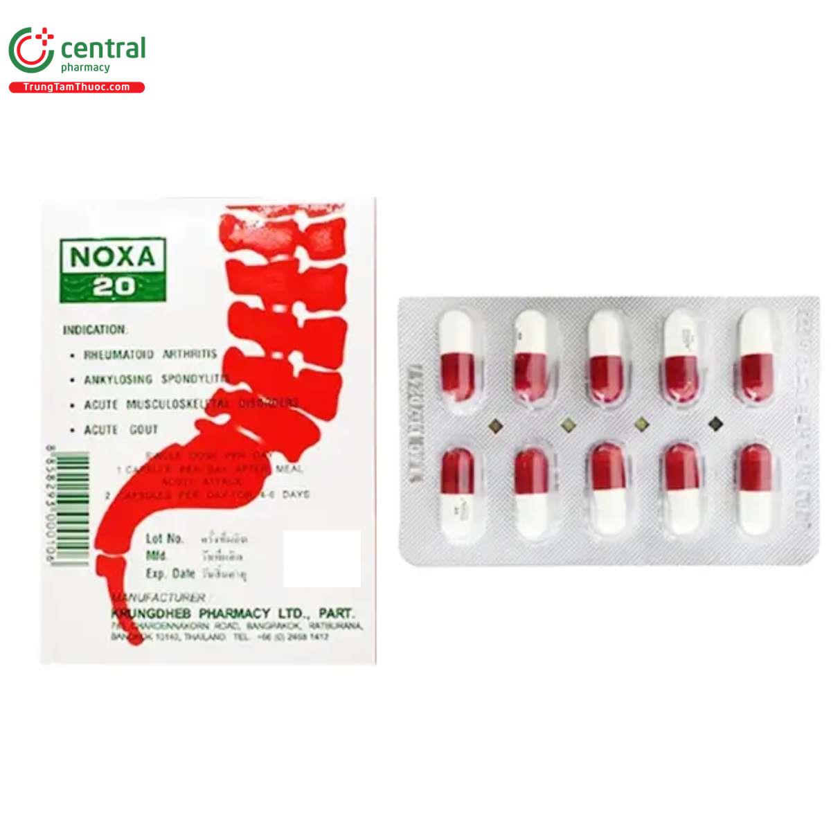 Thuốc Noxa 20 Krungdheb giảm đau, chống viêm trong viêm xương khớp